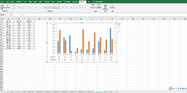excel2016怎么样让柱状图表下方显示数据表_360新知