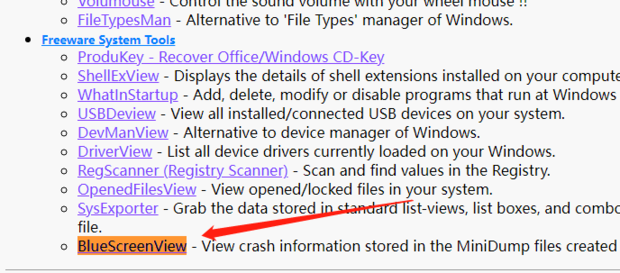 怎样使用BlueScreenView查看电脑蓝屏原因_360新知