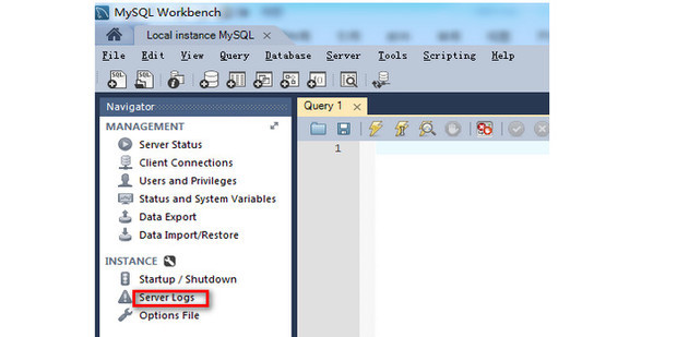 mysql workbench如何查看server logs_360新知