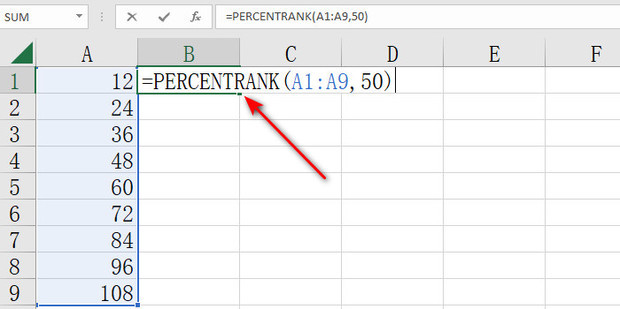 excel中的PERCENTRANK函数如何使用_360新知