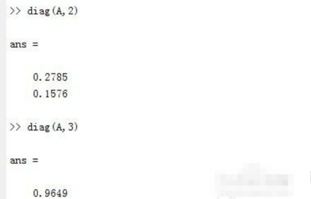 Matlab如何提取矩阵对角线元素 360新知