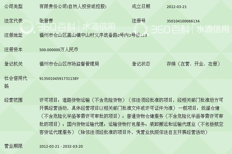 福州纵通物流有限公司360百科
