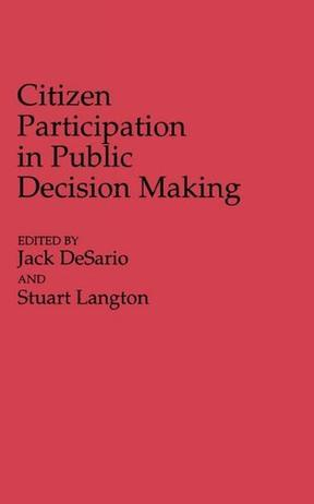 Citizen Participation in Public Decision Making图册_360百科