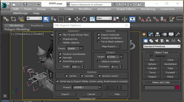 在3DMAX中怎样将模型导出OBJ格式_360新知