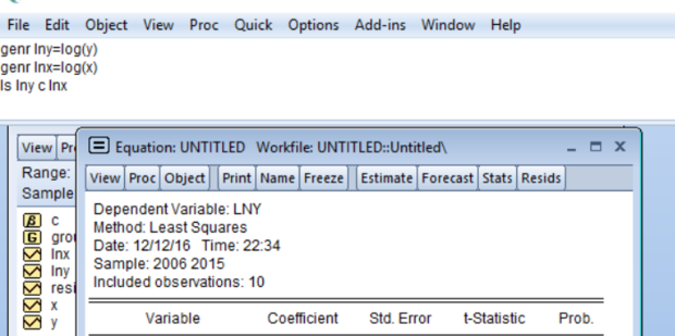怎样运用EViews取对数_360新知