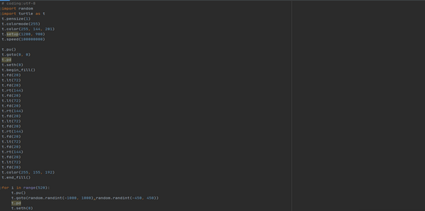 python turtle画满天星_360新知