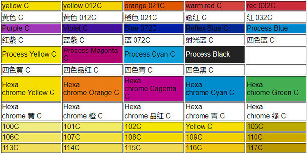 怎么使用色库中的pantone色卡号（C色号对照表）_360新知