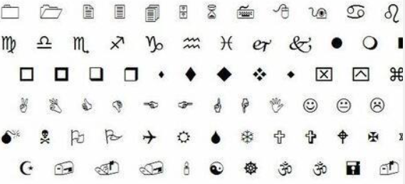 wingdings图册_360百科